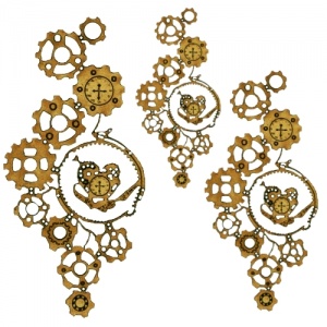 Steampunk Mechanical - MDF Cogs & Clockworks Motif Style 18